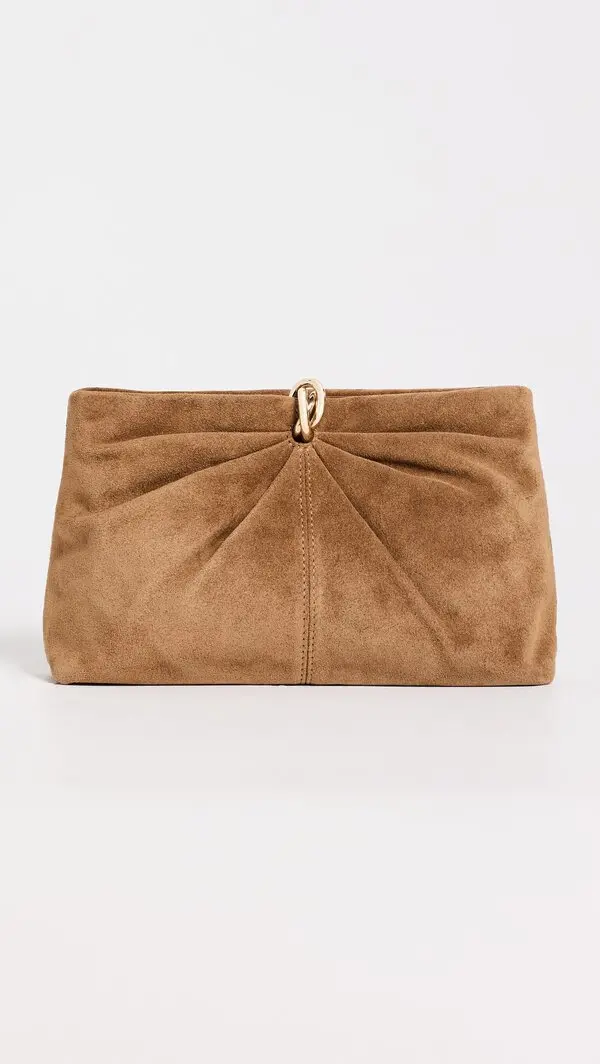 LOEFFLER RANDALL Corrine Gathered Multi Ring Suede Clutch