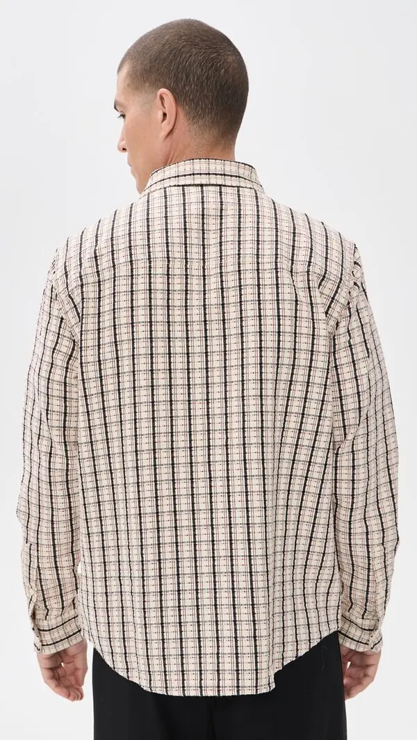 WAX LONDON Shelly Dobby Check Button Down Shirt