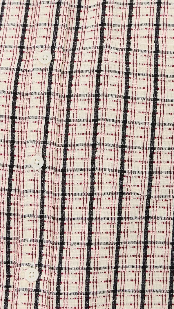 WAX LONDON Shelly Dobby Check Button Down Shirt