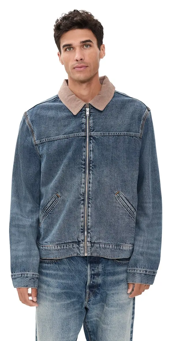 FRAME Denim Zip Trucker Jacket