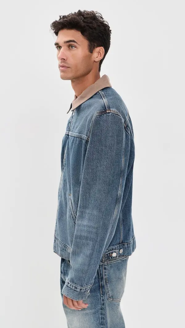 FRAME Denim Zip Trucker Jacket