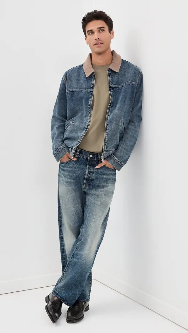 FRAME Denim Zip Trucker Jacket