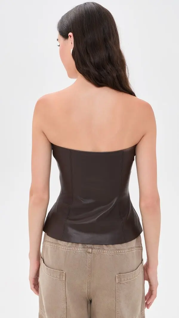 Susana Monaco Faux Leather Tube Top