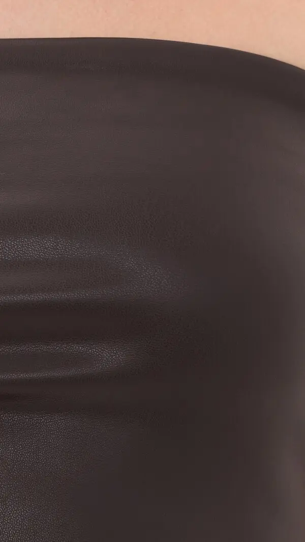 Susana Monaco Faux Leather Tube Top