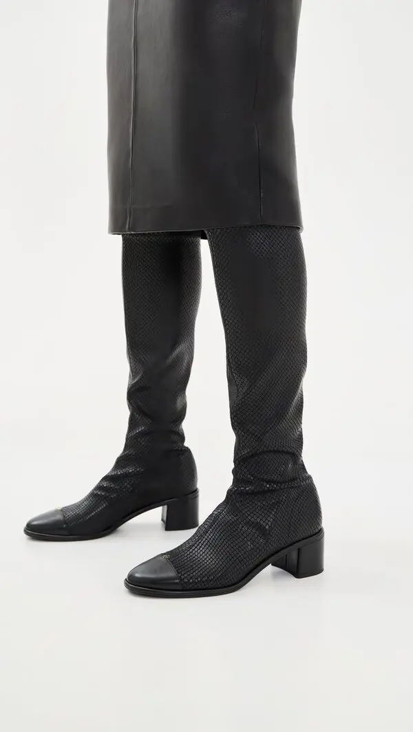 Tory Burch Cap-toe Knee High Boots
