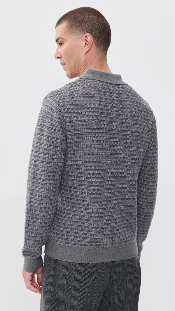 WAX LONDON Oban Mini Geo Polo Sweater