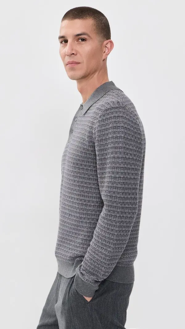 WAX LONDON Oban Mini Geo Polo Sweater