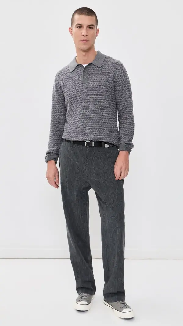 WAX LONDON Oban Mini Geo Polo Sweater