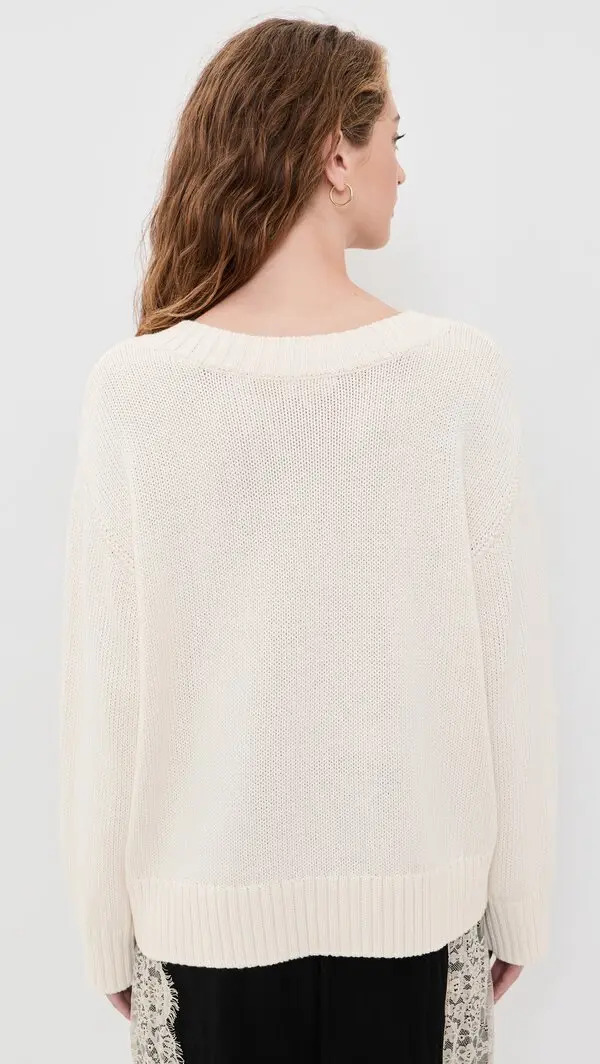 L'Agence Oversized V Neck Pullover