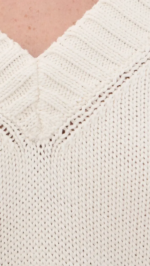 L'Agence Oversized V Neck Pullover