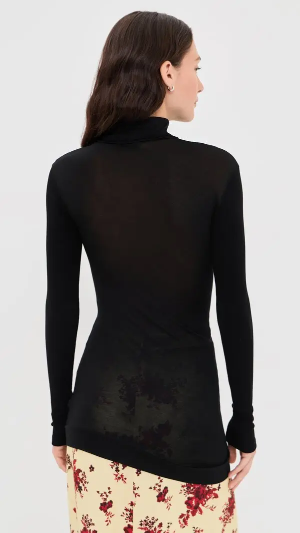 JIL SANDER Long Sleeve Silk Top