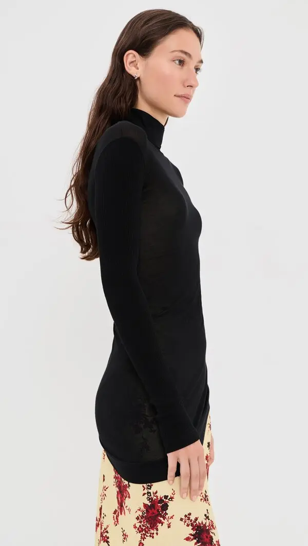 JIL SANDER Long Sleeve Silk Top