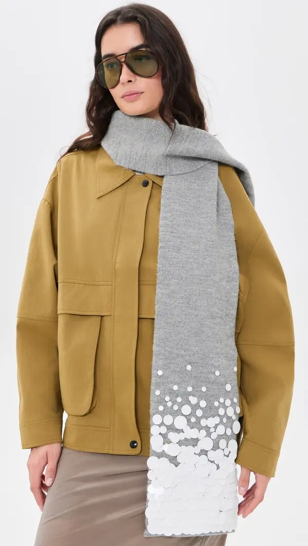 Chan Luu Sequined Wool Scarf