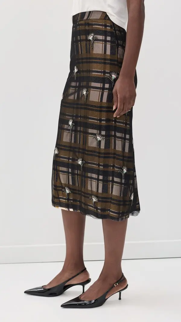 Essentiel Antwerp Kate Embellished Mesh Skirt