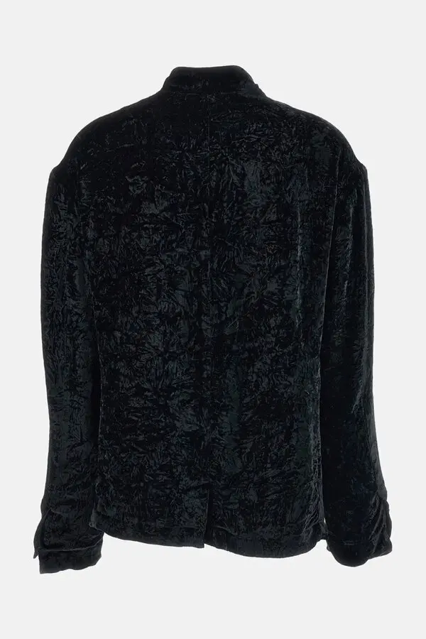 META CAMPANIA COLLECTIVE Giacca Camicia Julian In Velluto - Black