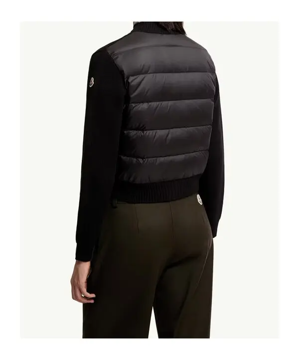 Moncler Wool Cashmere Blend Padded Cardigan