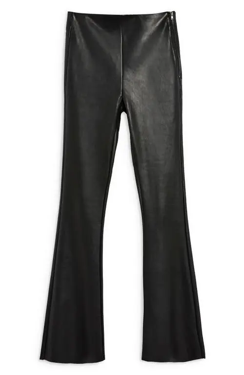 Topshop Faux Leather Flare Pants