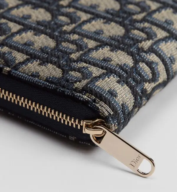 Dior Oblique Bow Voyageur Slim Wallet