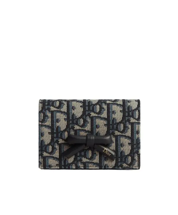 Dior Oblique Bow Glycine Wallet
