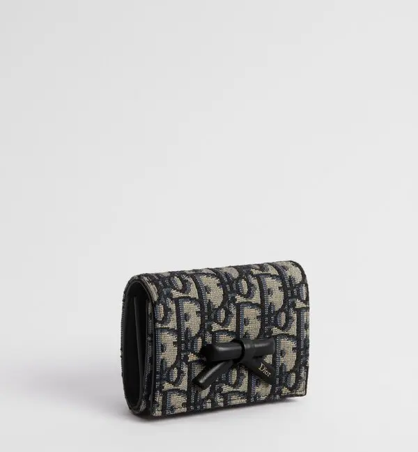 Dior Oblique Bow Glycine Wallet