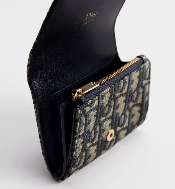 Dior Oblique Bow Glycine Wallet