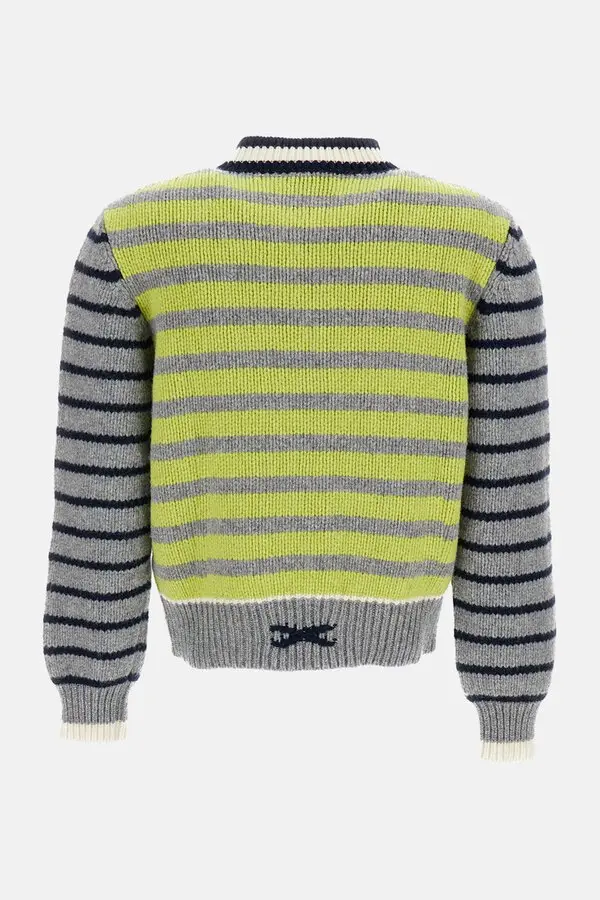 BARRIE Cardigan In Lana E Cashmere A Righe