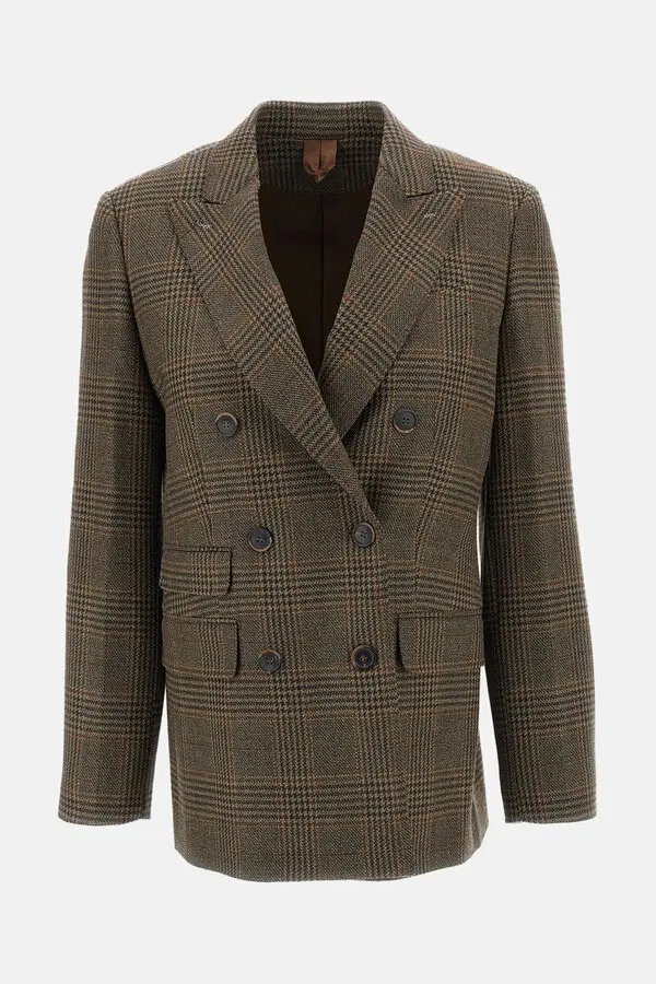 Max Mara Giacca Doppiopetto In Batavia Di Lana Moulin - Beige