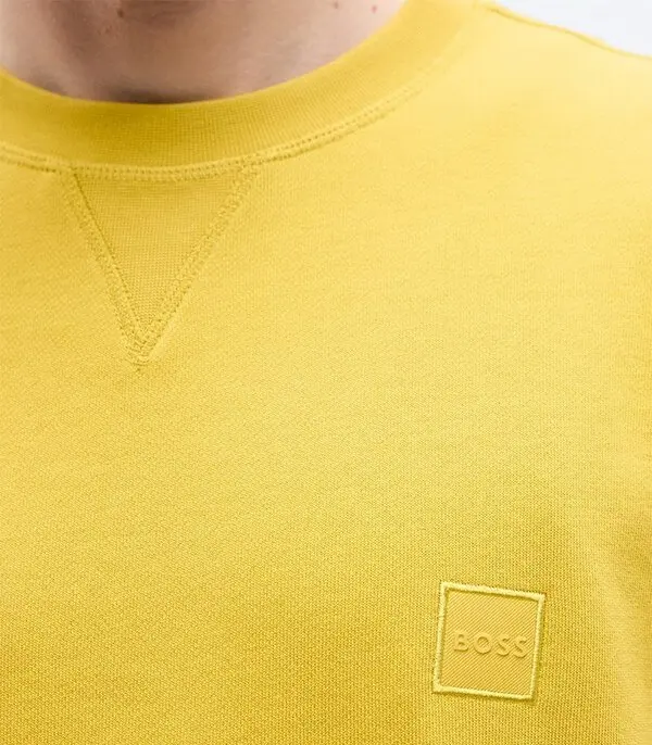 Hugo Boss Square-patch Crew-neck Sweatshirt