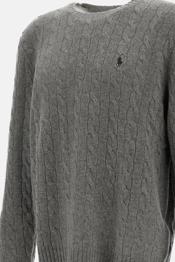 Polo Ralph Lauren Girocollo In Lana E Cashmere A Trecce