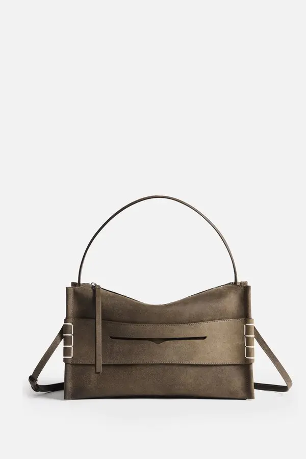 JW Anderson Borsa Loafer In Pelle Suede - Marrone