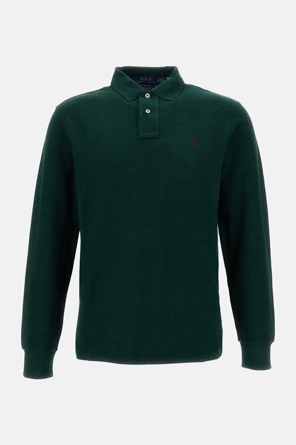 Polo Ralph Lauren Polo In Piqué A Maniche Lunghe - Verde