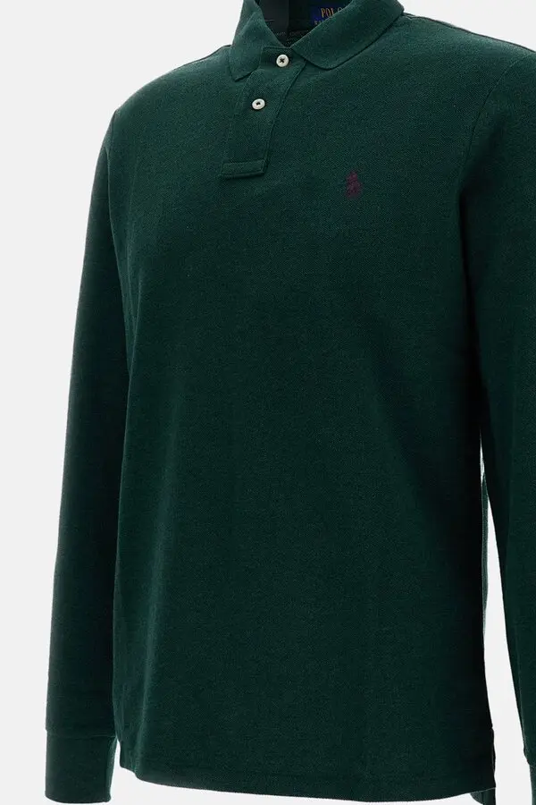 Polo Ralph Lauren Polo In Piqué A Maniche Lunghe - Verde