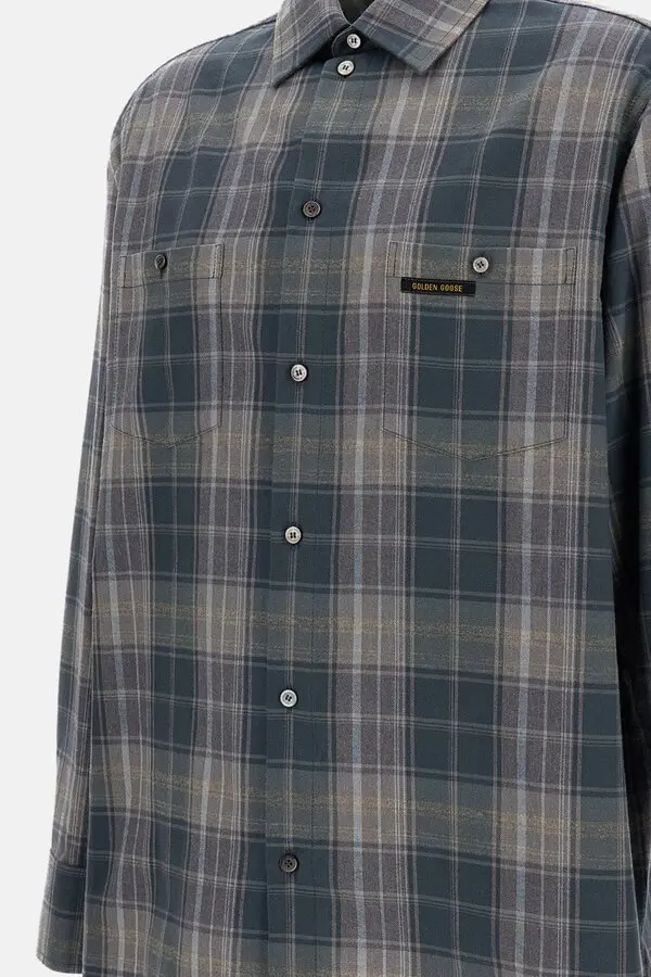 GOLDEN GOOSE Check Cotton Journey Shirt - Multicolor