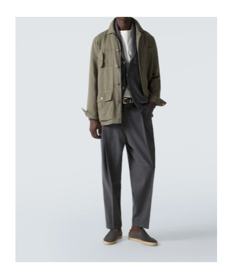 Brunello Cucinelli Wool, Cotton And Silk Tapered Pants