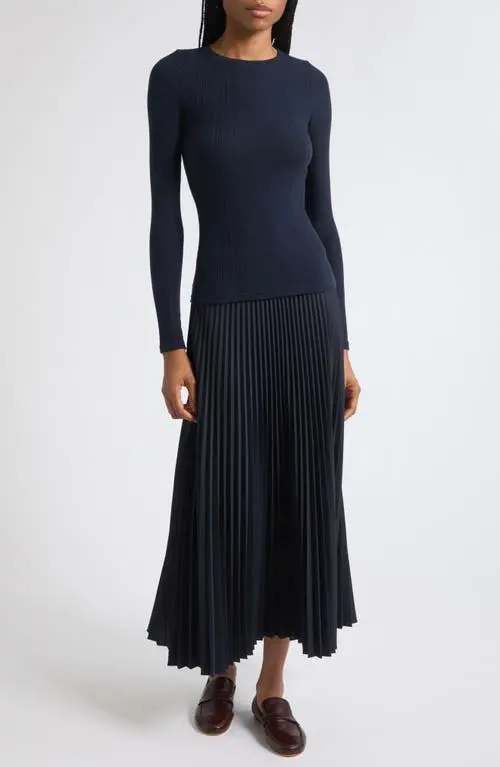 JAMIE HALLER The Accordion Pleated Maxi Skirt