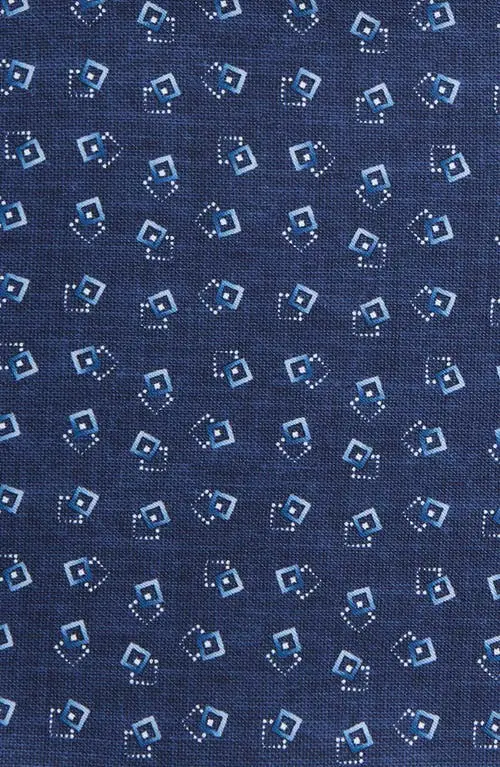 Nordstrom Panel Silk Pocket Square - Lt Blue