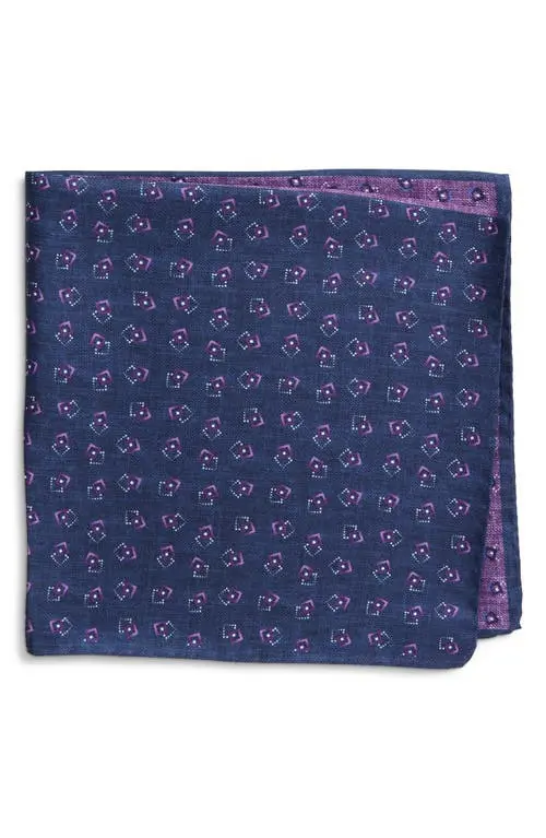 Nordstrom Panel Silk Pocket Square - Purple