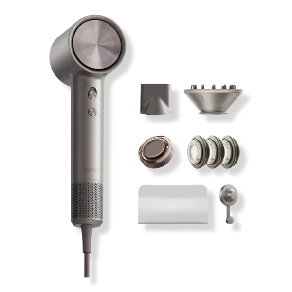 LAIFEN Swift 4 Hair Dryer + Bag + 3 Nozzles And Pods + Mount - Polished Titanium