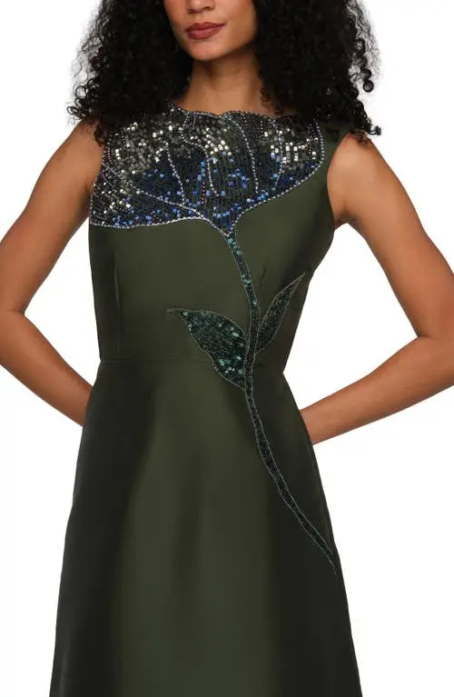 KAY UNGER Charlene Embellished Taffeta Gown