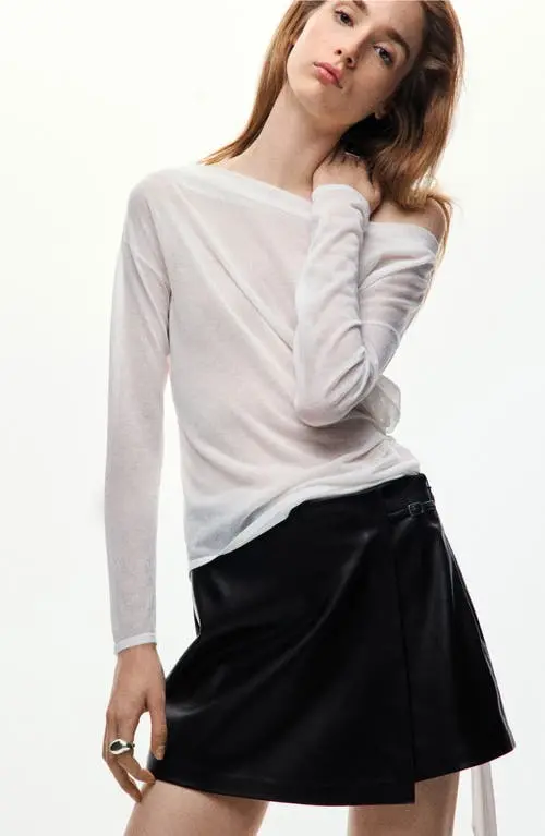 Mango Candy High Waist Faux Leather Skort