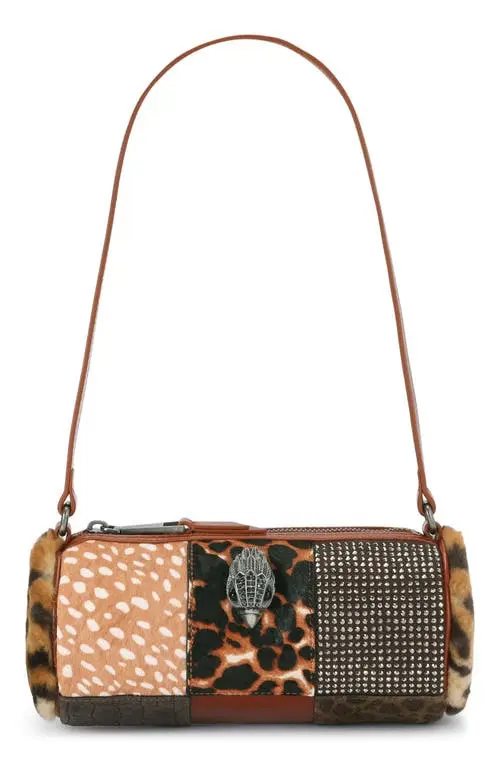 Kurt Geiger Kensington Small Barrel Leather Bag - Open Brown