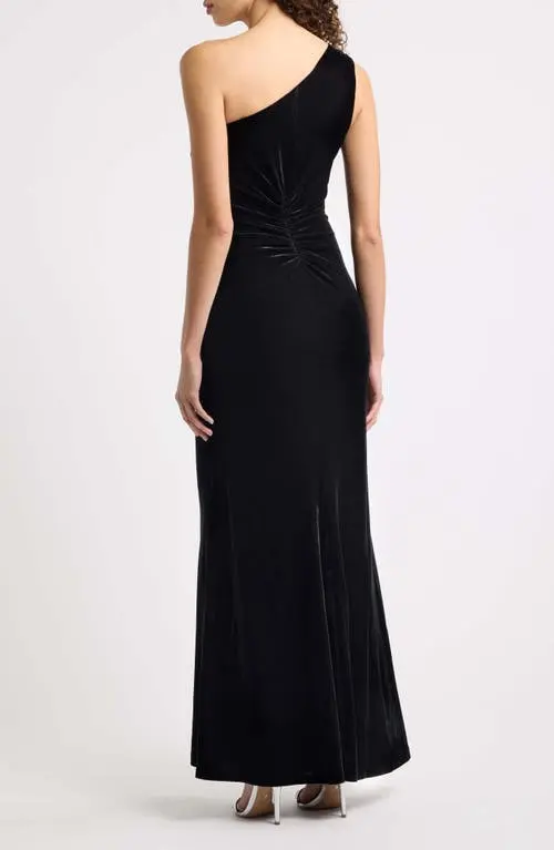 Eliza J One-shoulder Velvet Dress