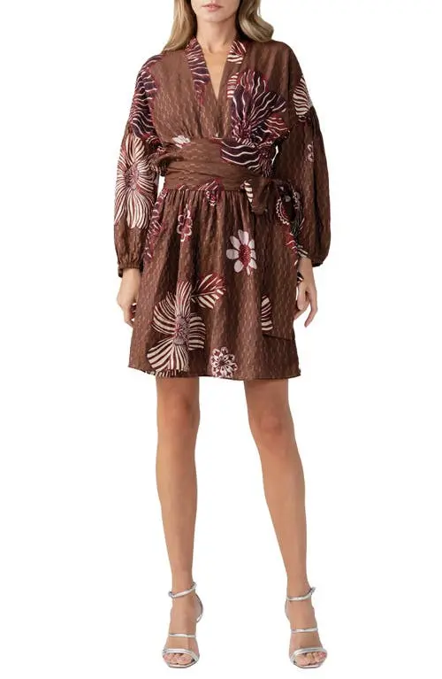 CIEBON Sonya Long Sleeve Tie Waist Dress