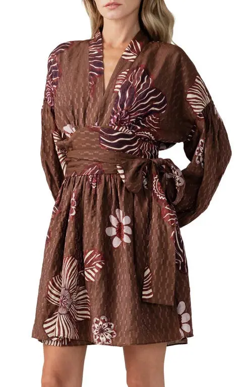 CIEBON Sonya Long Sleeve Tie Waist Dress