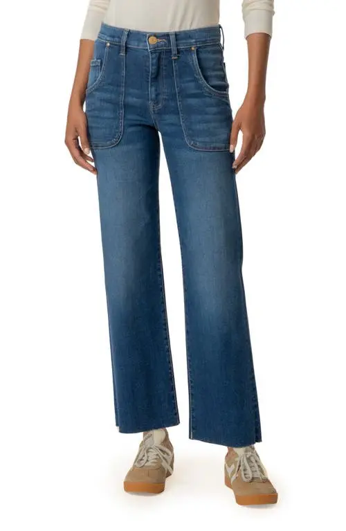 Kut From The Kloth Avery Raw Hem High Waist Straight Leg Jeans