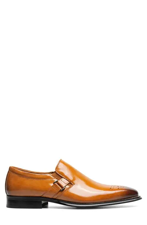 STACY ADAMS Alistair Leather Plain Toe Slip-on - Tan