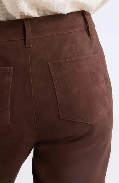 Treasure & Bond Flare Leg Suede Pants
