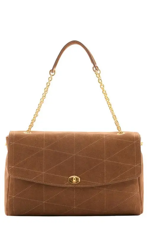 Mango Suede Convertible Shoulder Bag