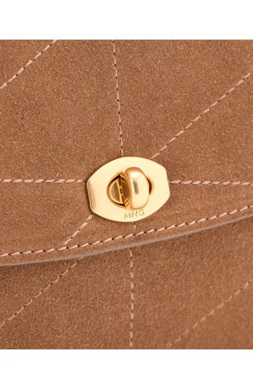 Mango Suede Convertible Shoulder Bag