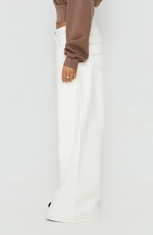 Princess Polly Naylor Mid Rise Wide Leg Jeans